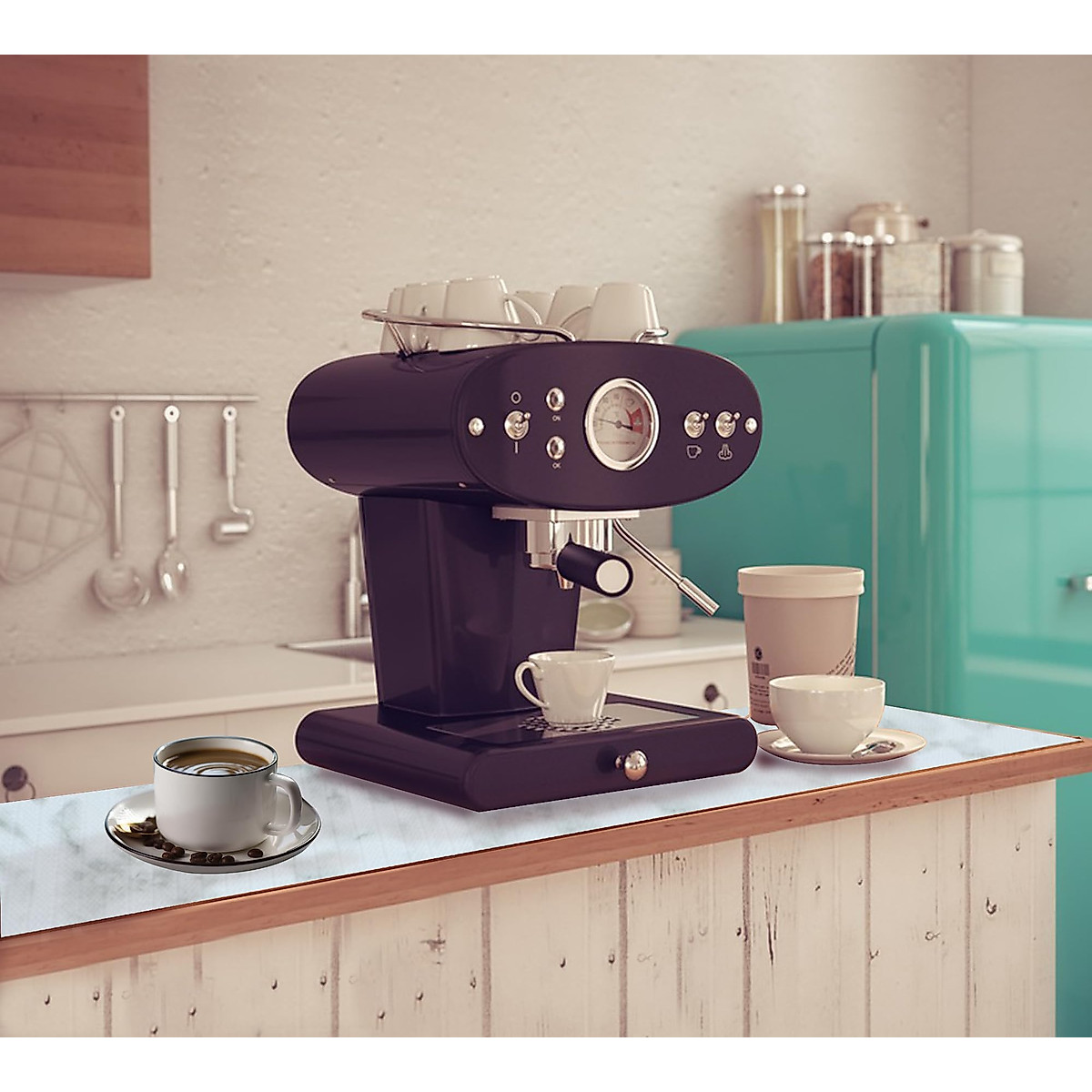 Shelf Liners for Kitchen Cabinets Non Adhesive 10 Inch Wide X 20 Ft Strong Grip Cabinet Drawer Liner Non Slip Waterproof Marble Printed Mat for Shelves Cupboard Closet Fridge Bathroom Drawer Mat