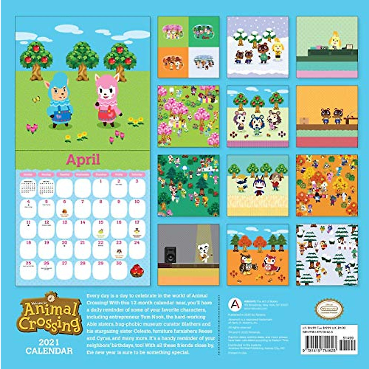 Animal Crossing 2021 Wall Calendar