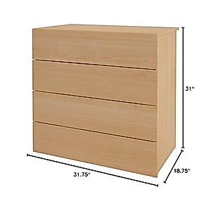 Nexera 4-Drawer Chest, Natural Maple