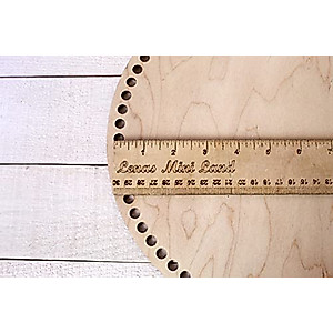 Wooden basket base 12 inch round bottom for crochet wicker craft supplies 30 cm