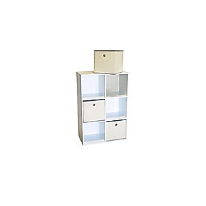 Proman Products 6 Cube Storage Organizer Bookcase, 36" H x 24" W x 12" D, White