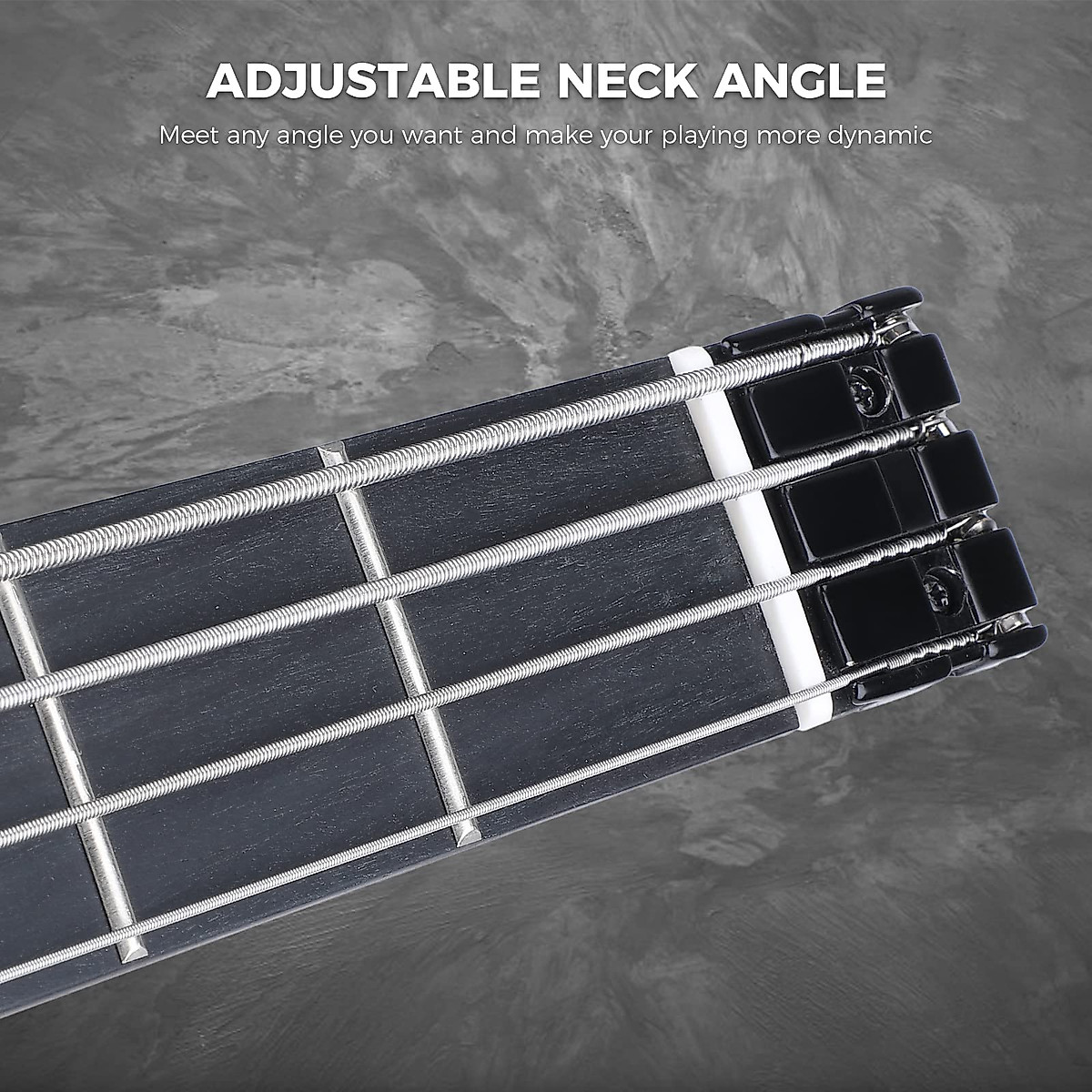 Asmuse Headless Electric Bass Guitar, Full Size Electric Bass Guitar Kit, HH Pickup Solid Body Electric Bass Guitar, Guitar Beginner Set with Gig Bag and Accessories (Green)