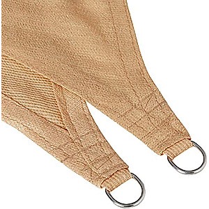 E.share Square 20ft X 20ft Sun Shade Sail Uv Top Canopy Patio Lawn Square Desert Sand UV Block for Outdoor Facility and Activities for Patio Backyard