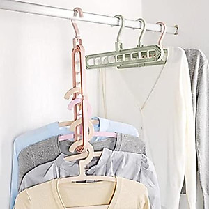 Magic Clothes Hangers,Wardrobe Hangers Multi Functional Closet Hangers Rotate Anti-Skid Folding Hanger for Dormitory, Bedroom, Bathroom 8PCS Clothes Hangers