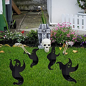 Halloween Yard Signs Stakes Decorative Ghost Garden Stakes Decorations Outdoor Yard Art Decor Yard Yard Sign Halloween Outdoor Statues Props Scary Holiday Home Garden Party Supplies