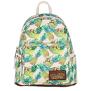 INTIMO Nickelodeon SpongeBob SquarePants Cartoon Pineapple Tossed Print Mini Backpack