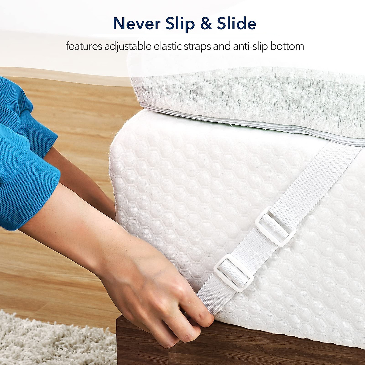 Full Extra Long (Full XL) Mattress Topper, 3 Inch Dual Layer Memory Foam Mattress Topper with Bamboo Cover, Medium Firm Bed Topper for Pressure Relieving