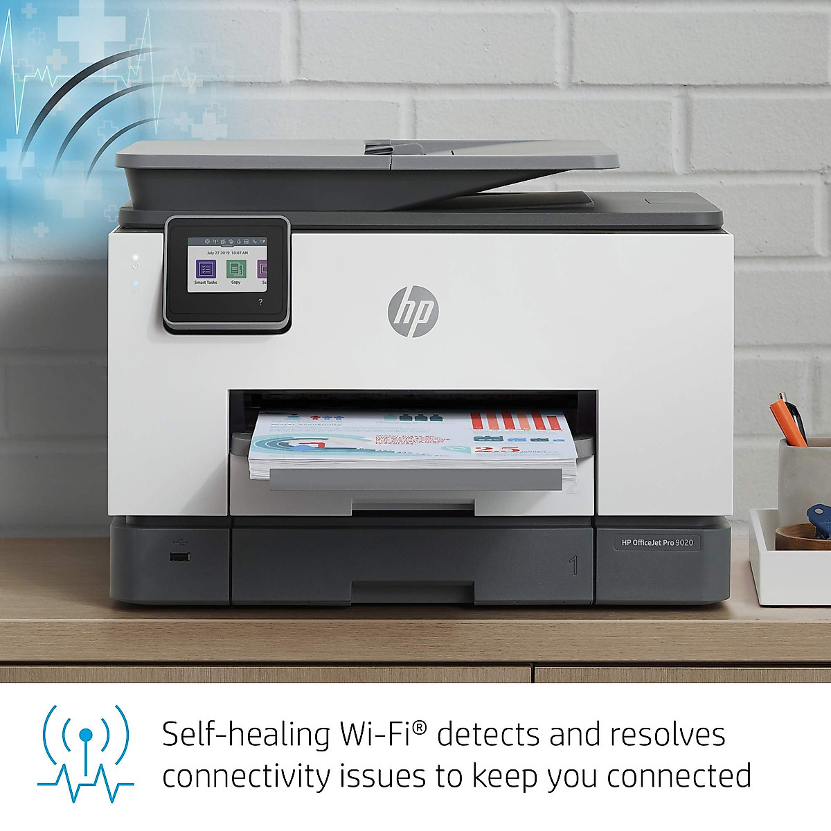 HP Officejet Pro 9020 All-in-One Colour Inkjet Printer 1MR78A USB Wireless (Renewed)