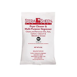 Stera Sheen - Red Label Fryer Cleaner and Degreaser - Cleaning Powder for Commercial & Propane Deep Fryers - Works for Degreasing Fryers, Fry Baskets, Concrete & Tile Floors - 6 oz Packets (24 count)