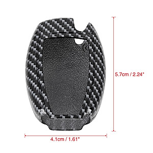 X AUTOHAUX TPU Car Smart Key Remote Flip Fob Cover Shell Protective Case for Mercedes-Benz ML350 Carbon Fiber Pattern