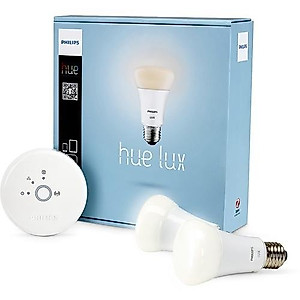 Philips 453761 Hue Lux 60W Equivalent A19 LED Personal Wireless Lighting Starter Kit