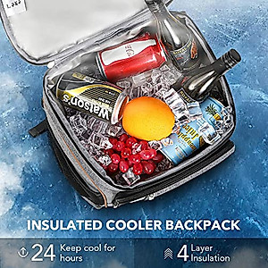 Lekespring Cooler Backpack 40 Cans Insulated Leak Proof Waterproof 24h Backpack Cooler for Man and Women
