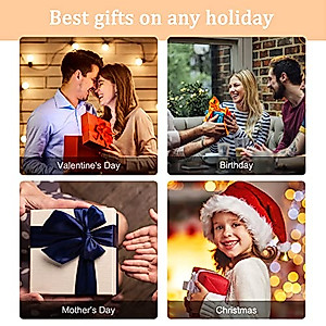 3D Crystal Ball Globe Deer Music Box with LED Night Light Lamp, Best Decor Gifts for Father Dad Husband Men Boyfriend Girlfriend Mom Women Wife Daughter Kids, Graduation Birthday Anniversary Wedding