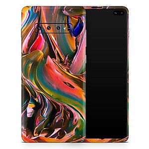DesignSkinz Blurred Abstract Flow V18 Protective Vinyl Decal Wrap Skin Cover Compatible with The Samsung Galaxy S20 (Screen Trim & Back Glass Skin)