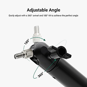 Holicfun Universal Solar Panel Wall Mount for Ring, Eufy, Arlo, Wyze, Reolink Solar Panels and More, Extended Mounting Arm, Multi-Angle Adjustable (Black)