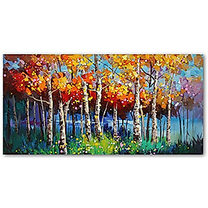 Artmaple Paint by Number for Adults Beginner Students, Ideal Gift Choice for Birthday,Anniversary or Any Festival.DIY Acrylic Painting Kit for Room Decor (12x24, Birch Forest)