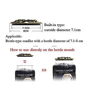 HOMEYU® Jar Candles Candle Cover Candle lid Jar Candle Topper Accessories Shades Sleeves for Jar Candles Flower Style