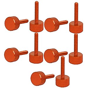 Aexit Computer PC Cleaning & Repair Graphics Card Knurled Head Thumb Screws Orange Computer Screws M3x16mm 10pcs