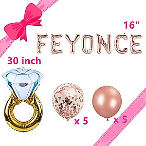 LaVenty Set of 12 Rose Gold FEYONCE Balloons Bachelorette Party Decor Feyonce Party Decoration Engagement Balloon Proposal Decoration