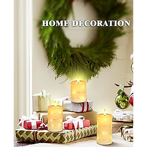 Flameless Candles,LED Candles,Battery Candles, Real Wax 3PCS