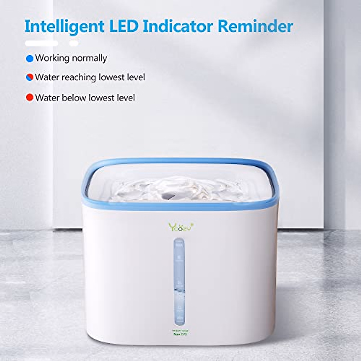 Yczoy Pet Water Fountain Extra Large 3.5L/118oz Automatic Cat/Dog Water Dispenser Recirculating Drinking Kitten/Doggies/Puppy Water Fountain Electric Water Bowl Super Silent | Navi-CVS