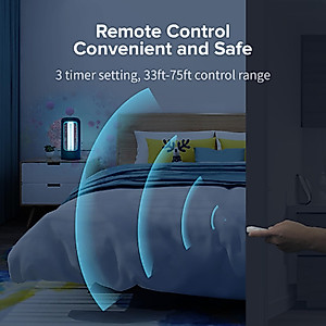 SANSI 27W UV Light Sanitizer with Remote Control Timer, 99.99% UVC Sanitizer Lamp 254nm Wavelength, Portable for Room Office School - Ozone Free