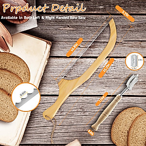 Bread Bow Knife for Homemade Bread - 16" Wooden Sourdough Bread Knife with Bread Lame Tools 5 Replaceable Blades, Premium Stainless Steel for Bagels Baguettes and More - Sourdough Bread Slicer Set