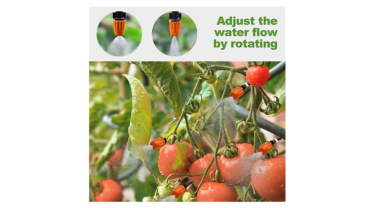 NCUUBR 101-Piece Drip Irrigation Kit for Garden & Lawn