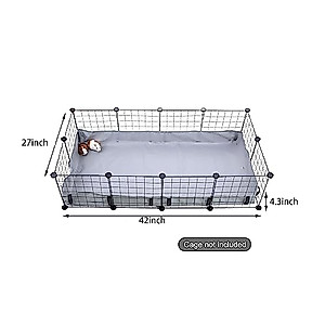 Guinea Pig Cage Tarp Bottom, DZWLKJ Guinea Pig Cage Liner, Guinea Pig Bedding Waterproof and Washable Base Also for Rabbits, Bunny, Chinchillas, Hedgehog, Ferrets and Other Small Animals 27''X42''.