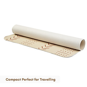 CHILDLIKE BEHAVIOR Vegan Leather Baby Changing Pad- Wipeable Portable changing Pad for Babies- Perfect for Travel-Foldable and Waterproof changing mat - Breathable and Gentle on Babys Skin-Beige 16x30