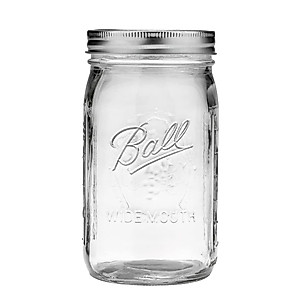 Ball Quart (32oz) Jar with Silver Lid, Wide Mouth, 1 Jar