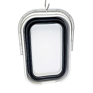 SAMMART 12L (3.1 Gallon) Collapsible Rectangular Handy Basket/Bucket (Slate Grey (Set of 2))