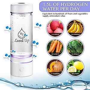 Level Up Way - Premium Hydrogen Water Bottle Generator – Up to 4000 PPB – SPE PEM Dupont US - Healthy Life