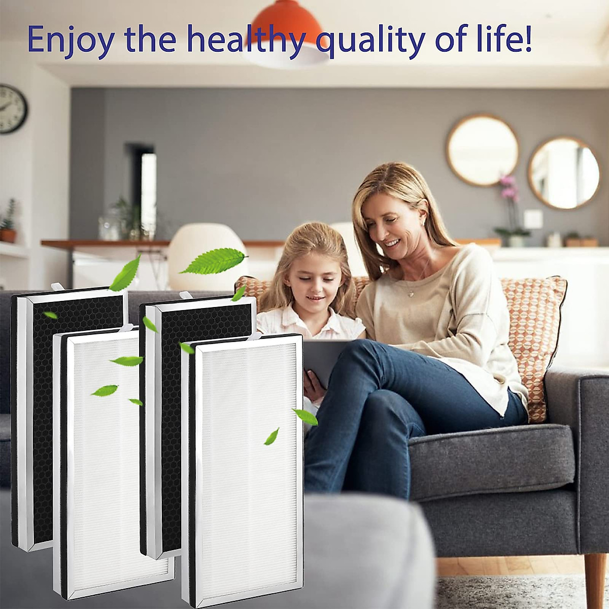 4 Pack MA-40 True HEPA Replacement Filter…