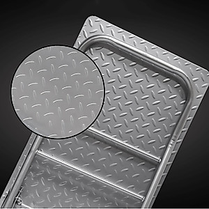 Hand Trucks Metal Hand Truck with Foldable Handle and Universal Wheels for Iron Items Transport Platform Push Trolley Cart Multi-Size Push Cart (Size : 80 * 50)