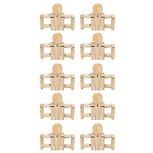 Wooden Robot, 10PCS Unfinished Wooden Robot Adjustable Figures Nature Bodies Joint Wooden Puzzle Building Craft Kit Wood People Shapes Figures for DIY Painting Arts Crafts (4.3x2.6x1.6in)