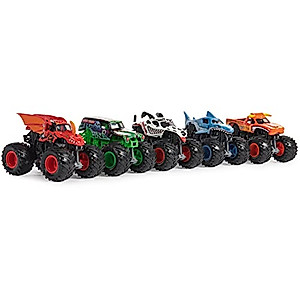 Monster Jam, Official Pit Party 5-Pack of 1:64 Scale Monster Trucks, Kids Toys for Boys and Girls Ages 3 and Up