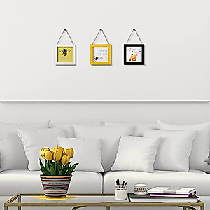 3 Pieces Bee Hanging Signs Tiered Tray Signs for Home Wood Signs Tray Decor Farmhouse Tiered Tray Decorations Set Wood Table Kitchen Signs Home Decor for Home Office