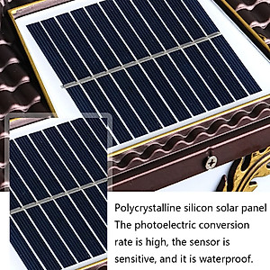 SHUANGZ Solar Red Pillar Lamp LED Solar Post Light Outdoo Waterproof IP54 with Dock Deck Lighting Courtyard Fence Column Lamp Square Fence Outdoor Post Light Garden Villa Home Garden Lamp