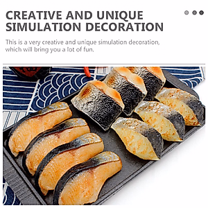 3pcs Imitation Fish Nuggets Small Food Ornament Bowl Fillers for Home Decor Realistic Seafood Model Ocean Animal Figures Small Cake Dummies Fake Seafood Food Play Child Octopus PVC