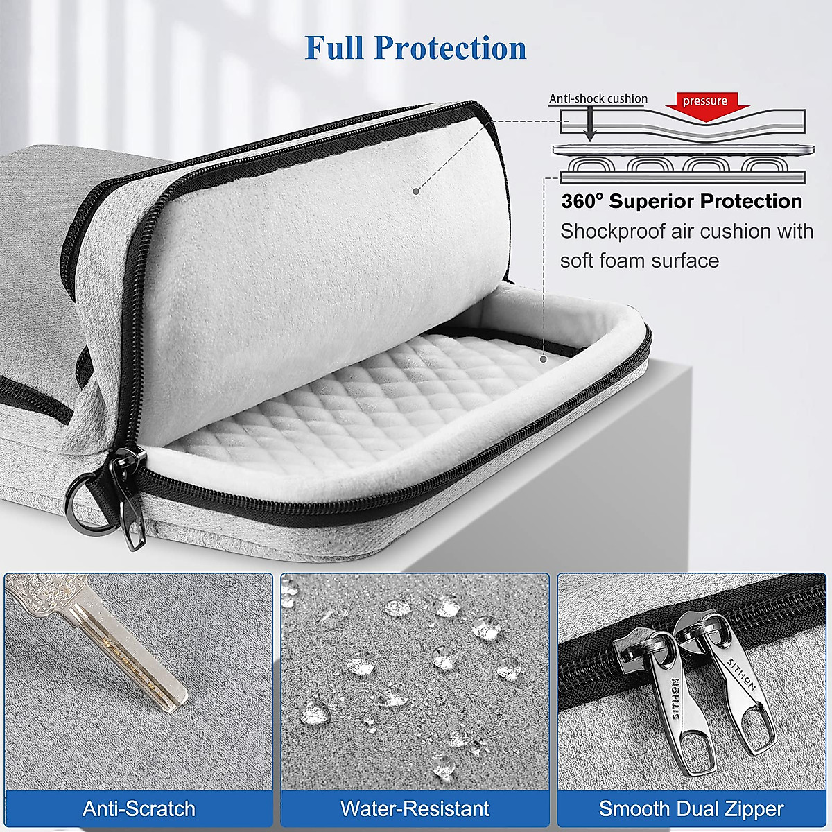 SITHON Laptop Shoulder Bag for 13.6-inch MacBook Air M3/A3113 M2/A2681 2024-2022, MacBook Pro 14 A2992 A2918 A2779 A2442, MacBook Pro/Air 13, Water-Resistant Cross-Body Commuter Carrying Bag