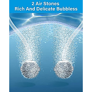 NFESOLAR Aquarium Air Pump Oxygenator, 2.5W Solar Air Pump with 2 Air Bubble Stones, Solar Pond Aerator up to 120 Gallons 3 Mode&No Noise Solar Aerator for Pond Stock Tank Fishing Hydroponics