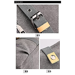 Eamom Tote Bag for Women Aesthetic Convertible Backpack Canvas Shoulder Bag School Tote Bag (Khaki)