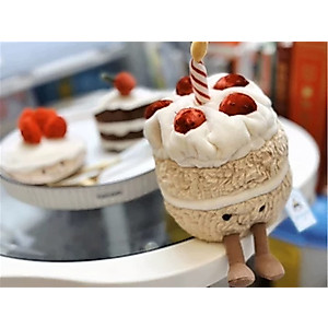 EASELR WeightedPlush 12" Birthday Cake Plush Cute Smile Cake Pillow Stuffed Animals Funny Soft Food Plushies Toy for Gifts for Kids Birthday