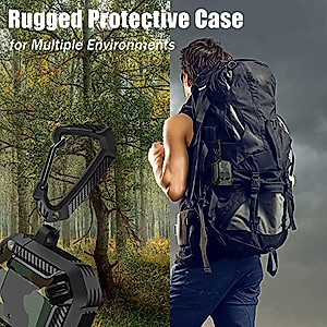 Smasener Compatible with AirPods 3 Case, Secure Lock Clip Full Body Shockproof Rugged Shell Protective Case Cover with Keychain for airpods 3rd generation case for men Women (Black + Camouflage Green)