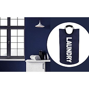 NestariaHome 82L Large Collapsible Laundry Basket - Waterproof Laundry Hamper - Foldable laundry bag