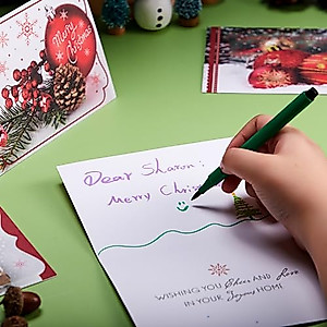 JOYIN 72 Piece Holiday Christmas Greeting Cards with 6 Artistic Greeting Designs & Envelopes 6.25” x 4.6" for Winter Christmas Season, present Giving, Xmas Gifts Cards. (Red Foil Collection)