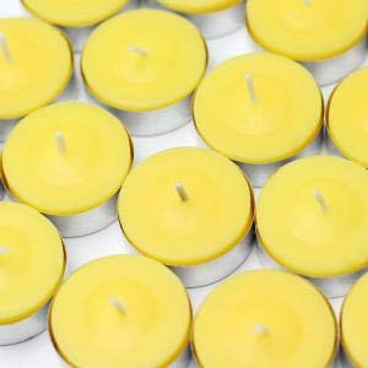 PARNOO Bulk Pack - 60 Pack Citronella Tealight Candles - Summer Yellow - Indoor Outdoor, YC-TL60
