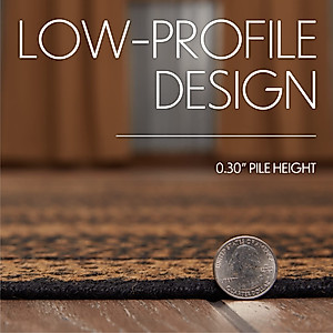 VHC Brands Black & Tan Bone Shape Indoor-Outdoor Rug, Recycled Polyester, Small, Black, 11.5x17.5