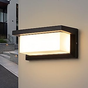 Combuh Outdoor Wall Sconces Lamp - 12W Led Exterior Wall Lights Fixtures 3000K Waterproof IP65 Outside Porch Lights for House Yard Garage Wall Lamp Walkway Garden.